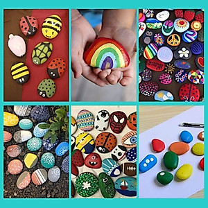 Lifetop 30PCS Small Painting Rocks, DIY Rocks Flat & Smooth Kindness Rocks for Arts, Crafts, Decoration, Gray Rocks for Painting,Hand Picked for Painting Rocks