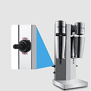 INTBUYING Milkshake Mixer Milk Mixer Commercial Double Heads Mixer Drink Milk Shaker 180W+180W with 2 Stainless Steel Cups 800ML/Cups , 2 Speed Adjustable