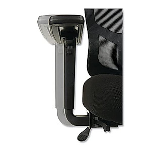 Alera Elusion II Series Mesh Mid-Back Synchro Seat Slide Chair, Supports Up to 275 lb, 17.51" to 21.06" Seat Height, Black