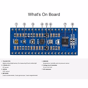 Environment Sensors Module for Raspberry Pi Pico via I2C Bus @XYGStudy (Pico-Environment-Sensor)