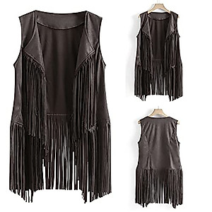 Cowgirl Vest for Women Western Faux Suede Jacket Women t-Shirts Pullover Sweatshirt Women's t-Shirts Jean Jacket for Women Lapel Zip up Pullover Jumper top Cashmere Sweater Western Cardigans for