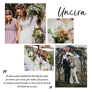 Unicra Bride Flower Wedding Hair Vine Crystal Bridal Hair Piece Rhinestone Party Hair Accessories Leaf Jewelry Bead Headpiece for Women and Girls (Silver)