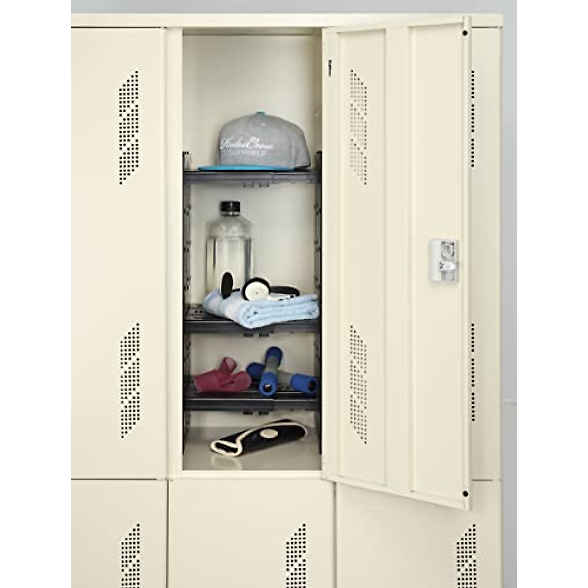 StorageMax Deluxe School Locker Organizer with 3 Adjustable Shelves - Fits Lockers from 8.75" and 12.5" Wide