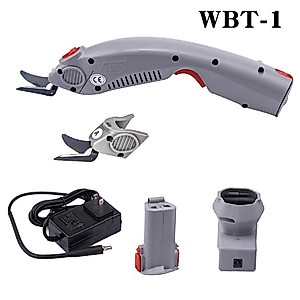 WBT-1 Cordless Electric Fabric Scissors Cloth Cutting Scissors Portable Electric Scissors  for Fabric with 2 Cutter Heads