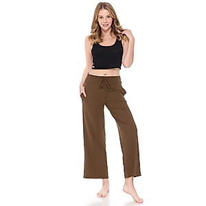 Leggings Depot Women's Fashion Pajama Lounge Pants with Pockets-PJ20-MOCHA-M