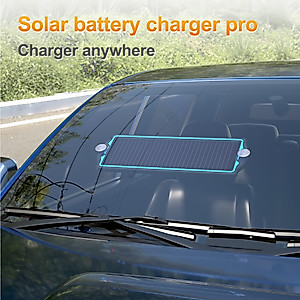 SOLPERK 12V Solar Panel，Solar trickle Charger，Solar Battery Charger and Maintainer，Suitable for Automotive, Motorcycle, Boat, ATV,Marine, RV, Trailer, Powersports, Snowmobile, etc. (1.8W Amorphous)