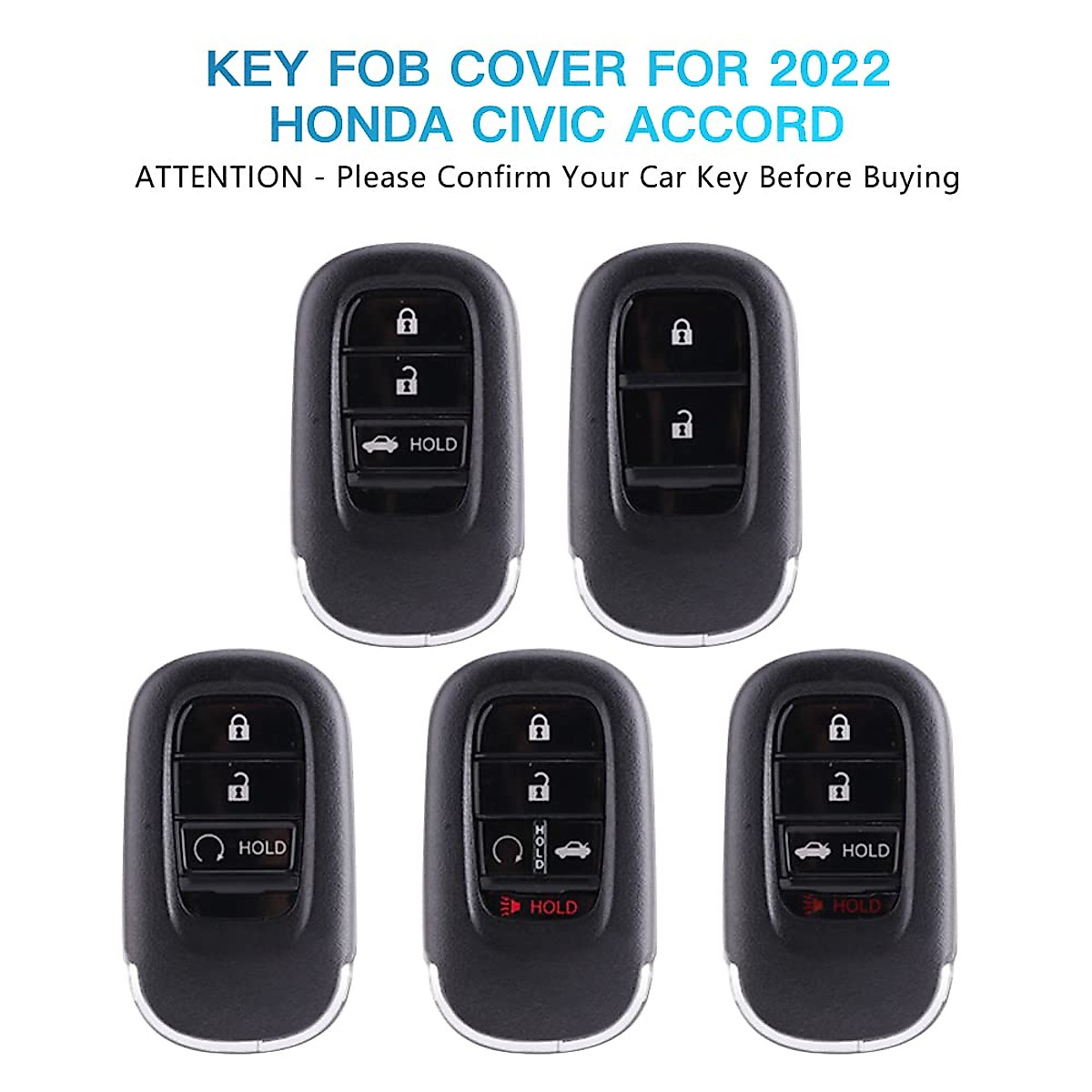 1797 Key Fob Cover for Honda Civic 2022 2023 CR-V HR-V Accessories Keychain Car Remote Shell Bling Crystal TPU Silver