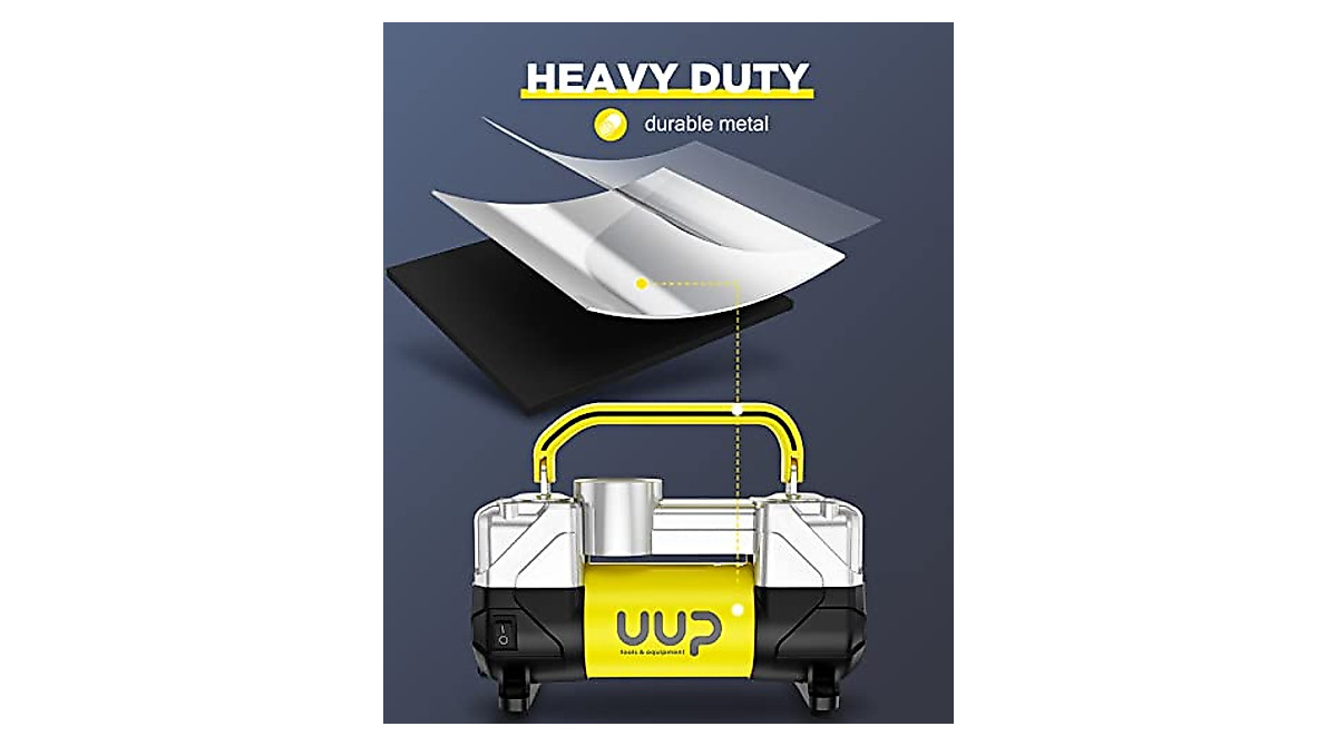 UUP Tire Inflator: 150 PSI Heavy Duty Air Compressor
