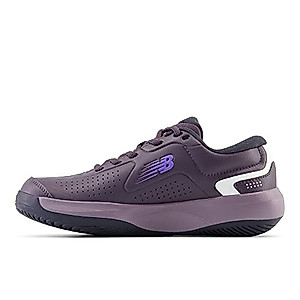 New Balance Women's 696 V5 Hard Court Tennis Shoe, Interstellar/Purple, 8.5