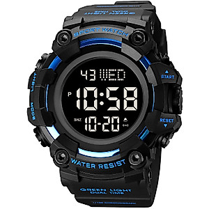 Gosasa Men Sports Military Watches Digital Airplane Shaped LED Light Waterproof Watches