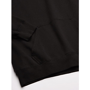 Hanes Men's Comfortwash Garment Dyed Hoodie Sweatshirt, Black, Large