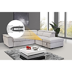 Waziaqoc 4 Pcs Sectional Couch Connector, Heavy Duty Couch Snap Alligator Sofa Connector Sofa Interlocking Connector Furniture Joint Snap with Mounting Screws