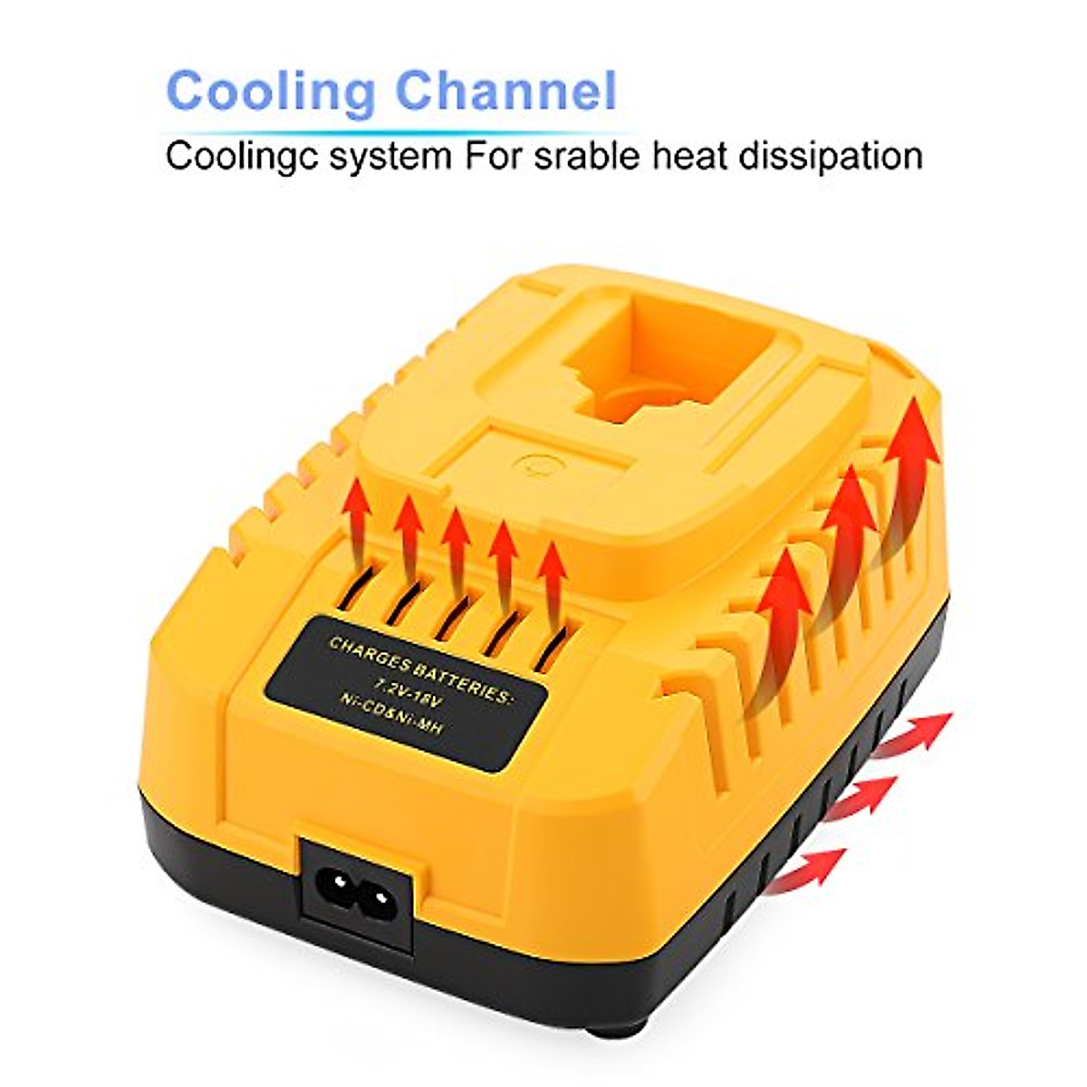 Powilling DC9310 7.2-Volt-18-Volt 1-Hour Replacement Charger for Dewalt 7.2V-18V NiCad & NiMh Battery DW9057 DC9071 DC9091 DC9096 DW9072 DW9091 DW9099