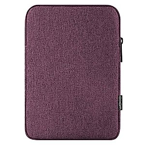 MoKo 12.9 Inch Laptop Sleeve Case Fits iPad Pro 12.9 M2 2022/2021/2020, Galaxy Tab S8+/S9+ 12.4 2022/2023, Surface Laptop Go 12.4", Polyester Bag Fit with Apple Pencil and Smart Keyboard, Purple