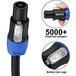 EBXYA 3 Feet Speakon Speaker Cable 12 Gauge(AWG) - Premium Speakon to Speakon Audio Cable Cord with NL4FX (NL4FC) Connector - 4 Conductor