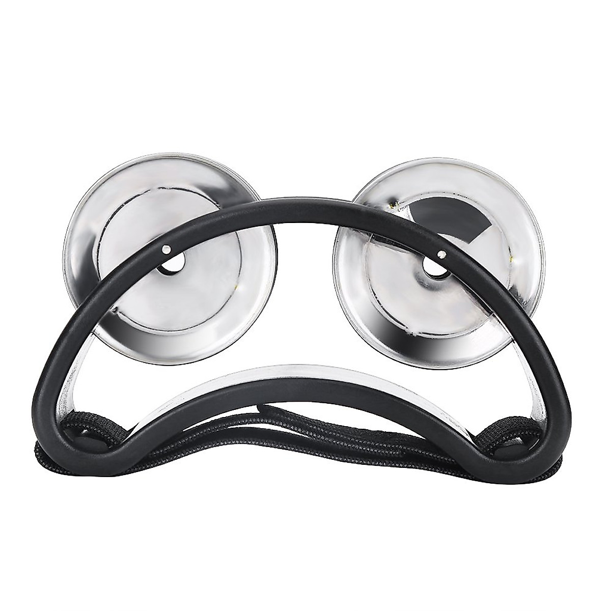 Foot Tambourine, 3 Colors Foot Tambourine with Steel Jingles for Drum Accessory Instrument(Black)
