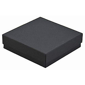 JPB Matte Black Cotton Filled Jewelry Box #33 (Case of 100) 3.5 inches x 3.5 inches