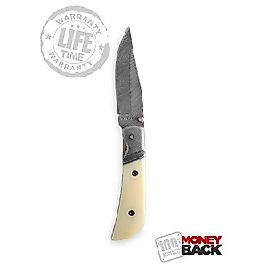 Perkin- Handmade Damascus Pocket Knife - Beautiful Folding Knife