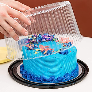 10-inch Cake Container with Clear Dome Lid 9 Inch and Cake Boards - 10pack