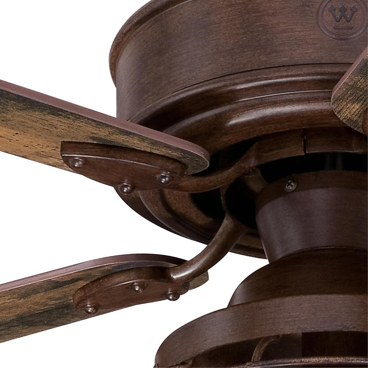 Westinghouse Lighting 74001B00 Vintage-Style Barnett, Smart WiFi Ceiling Fan Compatible with Amazon Alexa and Google Home with LED Light, Remote Control, 48 Inch, Barnwood Finish, Cage Shade