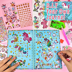 onebora DIY Journal Set for Girls Age 6-8-10-12 Years Old,Unicorn Painting Crafts,Decorate Your Own Journal,Fun Arts and Crafts Gifts Toys for Girls Birthday Christmas