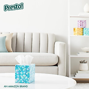 Amazon Brand - Presto! Ultra-Soft Facial Tissues, 3-Ply Premium Thick, 264 Count (4 Packs of 66)