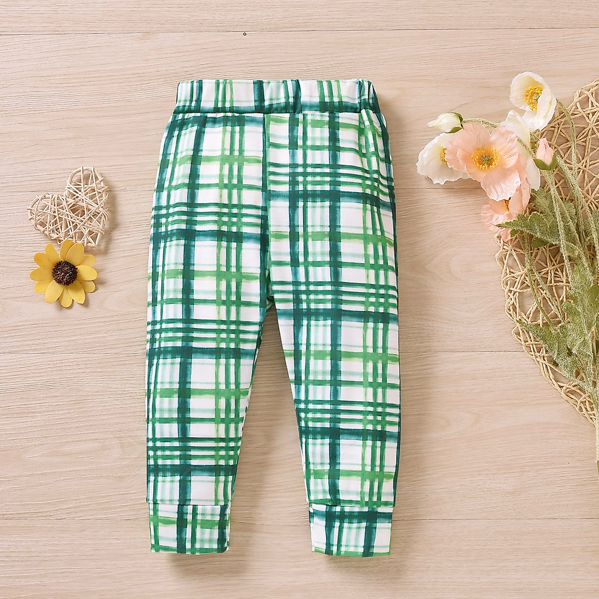 HINTINA Infant Baby Girls St. Saint Patrick's Paddys Day Outfit Ruffle Long Sleeve Clover Shamrock Clothes Set 6-12 Months