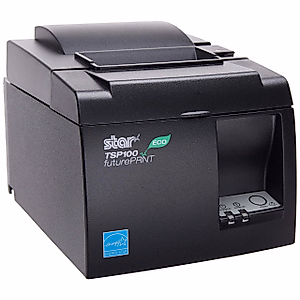Star MicronicsTSP143IIU GRY US ECO - Thermal Receipt Printer - Cutter - USB - Gray - Internal Power Supply and Cable Included (Renewed)