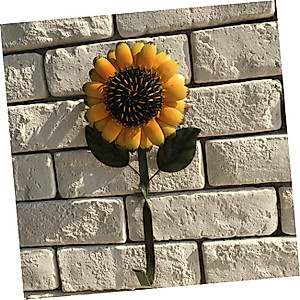 FONDOTIN Vintage Sunflower Wall Hooks Yellow Decorative Hangers for Home and Restaurant Wall Mounted Hooks for Hanging Plants Keys Coats Rustic Kitchen and Bathroom Decor