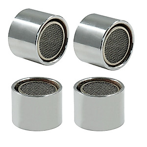 Moicstiy 4 Pcs Faucet Aerator, 55/64 Inch Kitchen Sink Aerator Replacement, Stainless steel Bathroom Faucet Aerator Replacement Parts for Sink Faucet