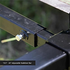 Titan Attachments Light-Duty 43" Clamp-On Pallet Forks with Adjustable Stabilizer Bar, 30" x 3" Fork Length, Rated 1,500 LB, Easy to Install on Loader or Skid Steer Bucket