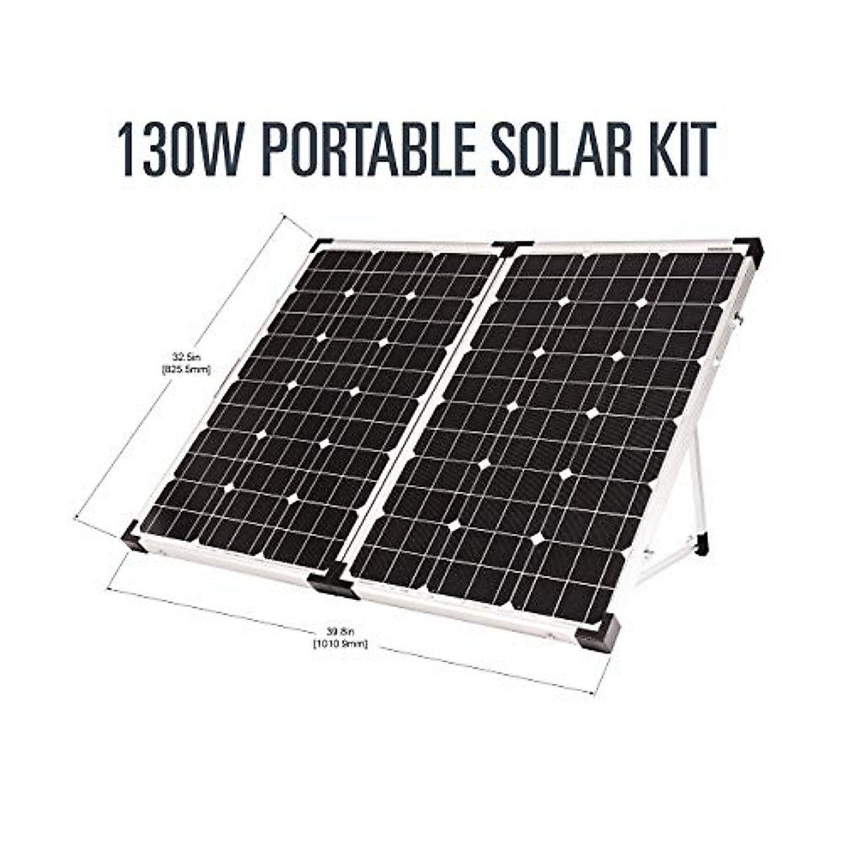 Go Power! GP-PSK-130 130W Portable Folding Solar Kit with 10 Amp Solar Controller
