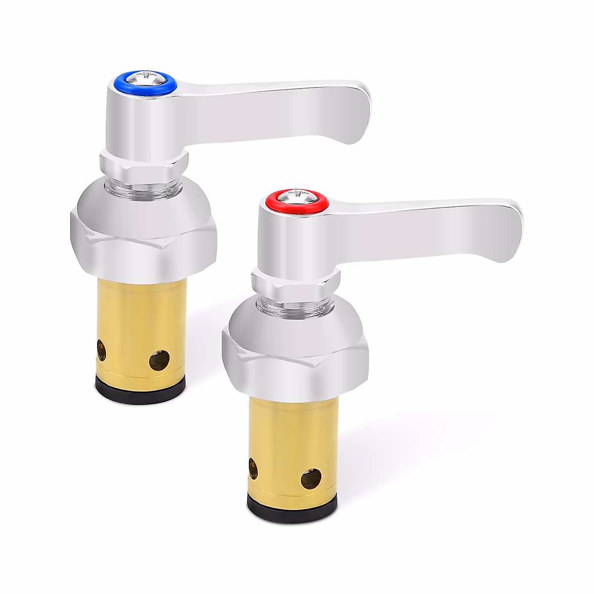 YIGUCS Handle Stem Assembly Hot & Cold Fits for T&S Brass Faucets Replace 002713-40 002714-40, Spindle Assembly for Eterna Valve Replacement