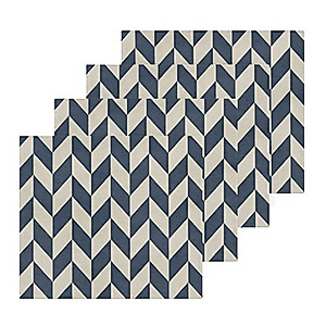 Kigai Herringbone Washcloths Set of 6-12 x 12 inch Pure Cotton Wash Cloth Highly Absorbent and Soft Fingertip Towels Face Cloths for Bath, Spa