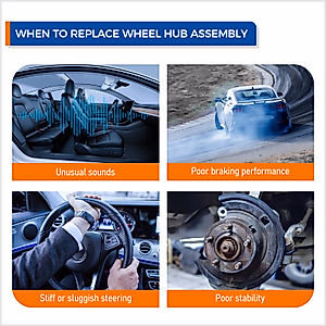 MACEL 515079 4WD Front Wheel Hub Bearing Assembly Compatible with 2004-2008 Ford F150, 2006-2008 Lincoln Mark LT 6 Lugs W/ABS