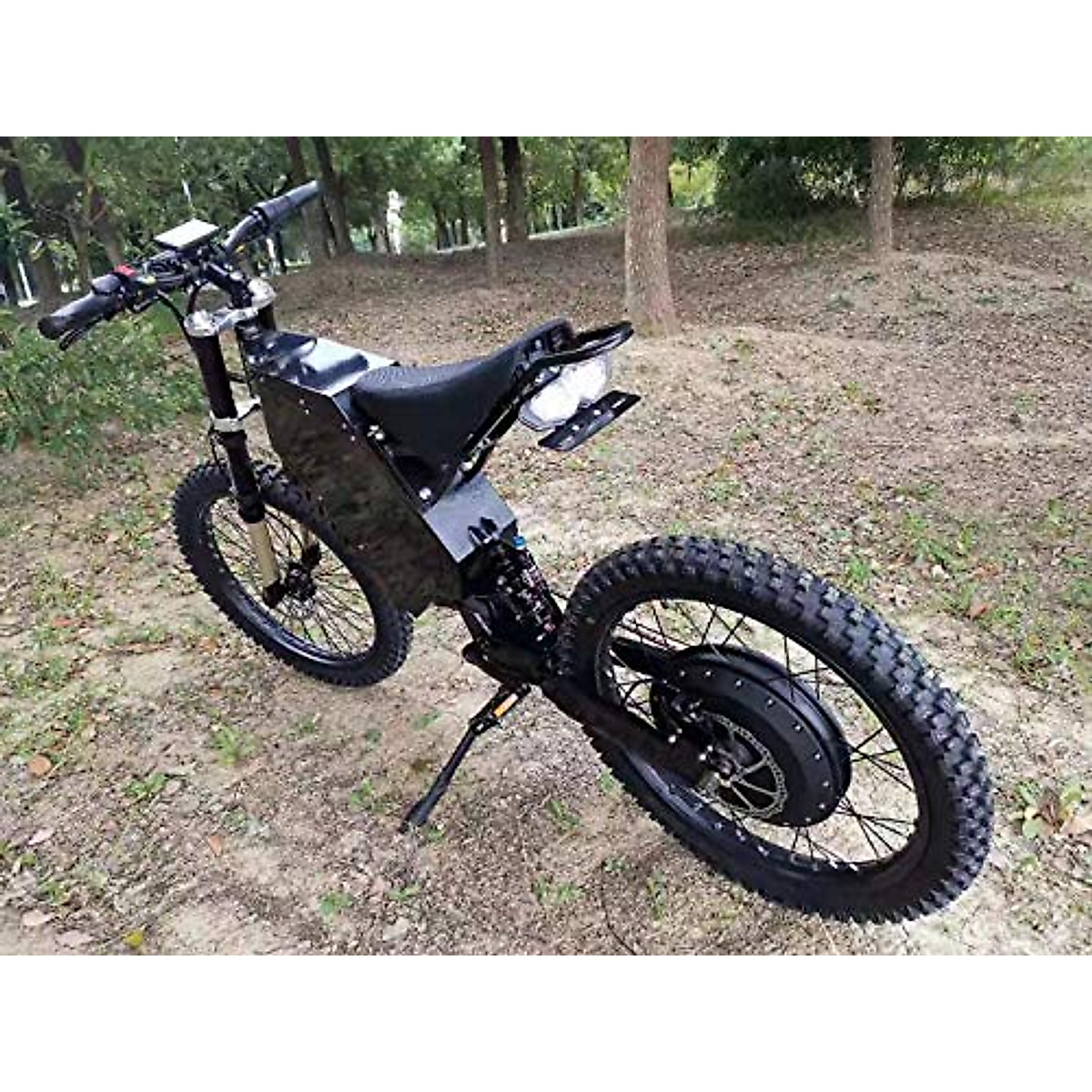 19" Motorcycle Wheel & Seat 3000W-8000W Powerful Electric Mountain Bike MTB Ebike Beach Cruiser (750C TFT Display, 72V8000W(150A Sine-Wave Controller) + 40AH Panasonic Cell Battery)