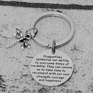 AHAETH Dragonfly Gift Dragonfly Keychain Dragonfly Jewelry Dragonfly Lover Gift for Men Inspirational Gift Encouragement Gift for Friend Dragonfly Keychains for Women