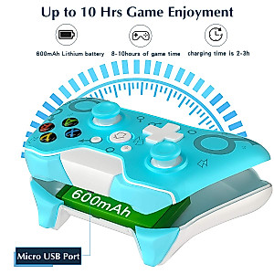 usergaing 2.4GHZ Xbox Wireless Controller Compatible with Xbox One Controller,Xbox Series X/S,Xbox One,Xbox One S,One X,Window PC(11,10,8)-Blue