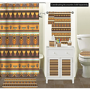 RNK Shops African Masks Waste Basket - Single Sided (Black)