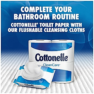Cottonelle CleanCare Family Roll Toilet Paper (Pack of 36 Rolls), Bath Tissue, Ultra Soft Toilet Paper Rolls with Clean Ripple Texture, Sewer and Septic Safe