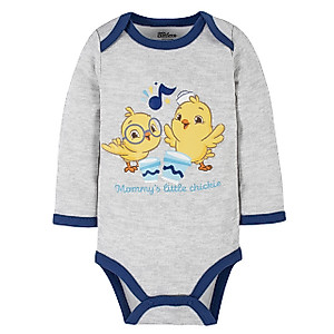 Canticos Unisex-Baby Boys' 2-Pack Long Sleeve Bodysuits, Grey, 3-6 Months