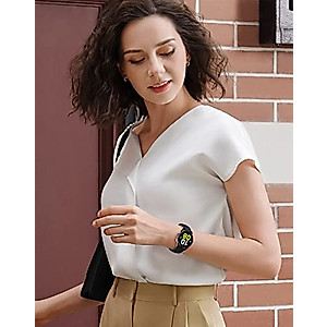 20mm Watch Bands Compatible with Samsung Galaxy Watch 6/Classic, 4/Classic Band 40mm 42mm 44mm 46mm, Watch Active 2 40mm 44mm/Watch 3 41mm, Soft Silicone Bands Elastic Replacement Galaxy Strap