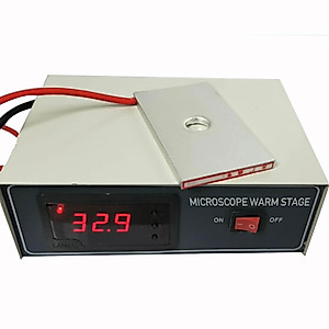 Microscope Temperature Control Stage, Heating Plate for Microscope Slides, Slide Warmer Digital Thermostat Heated Lab Equipment Heating Table for Industrial Scientific Research