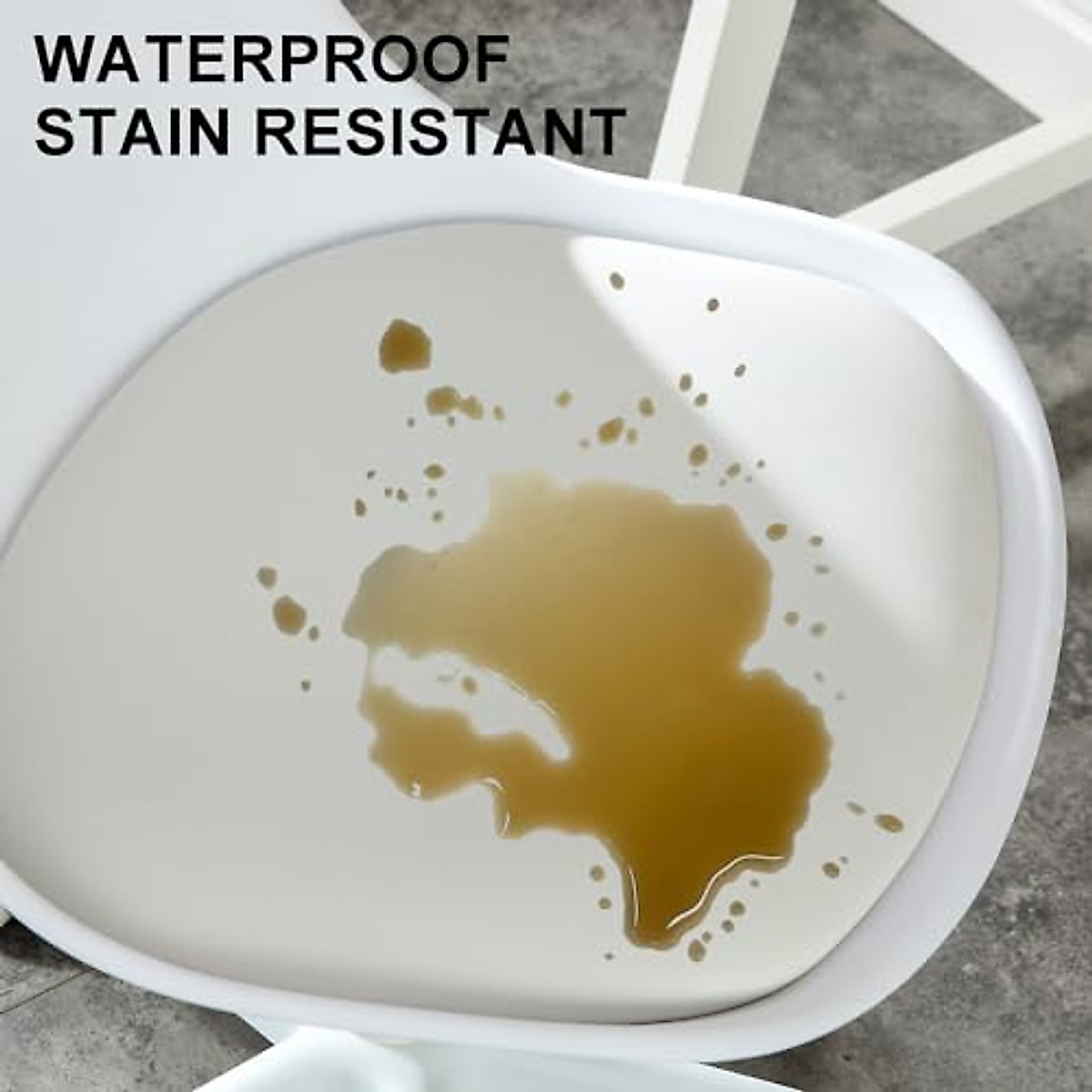 Yone jx je Office Chair, Ergonomic Office Chair, Modern Height Adjustable Swivel Chair, armless Rotating Computer Chair, with Wheels, Transparent Chair (White)