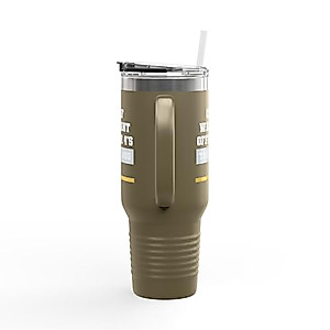 Chief Warrant Officer 4's Travel Mug: Insulated Stainless Steel Tumbler with Handle and Straw, Military Gift (40oz)