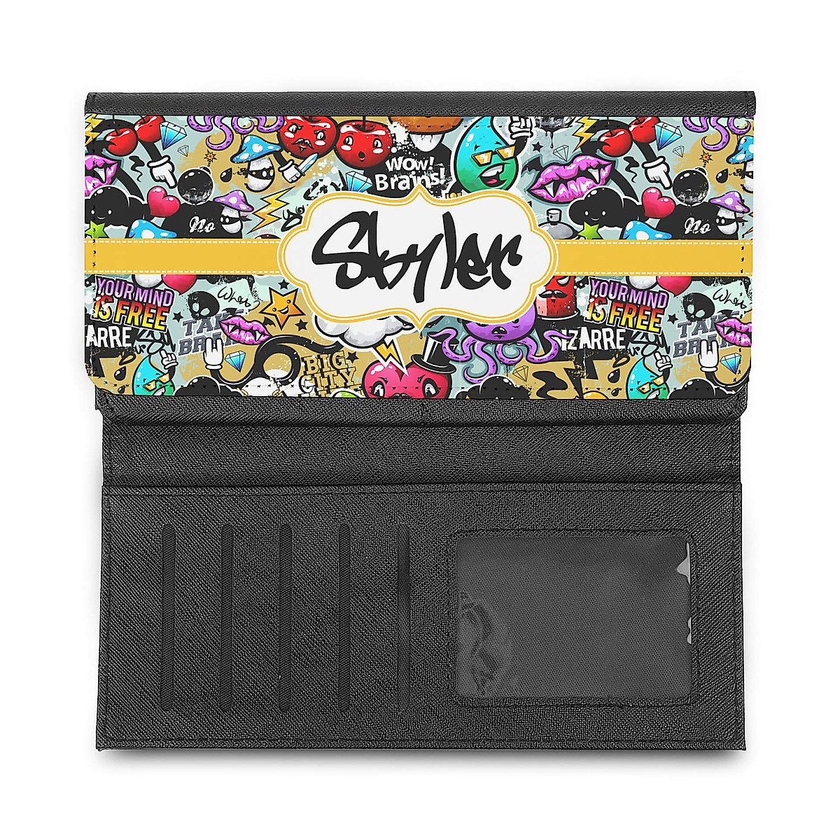 RNK Shops Personalized Graffiti Leatherette Ladies Wallet