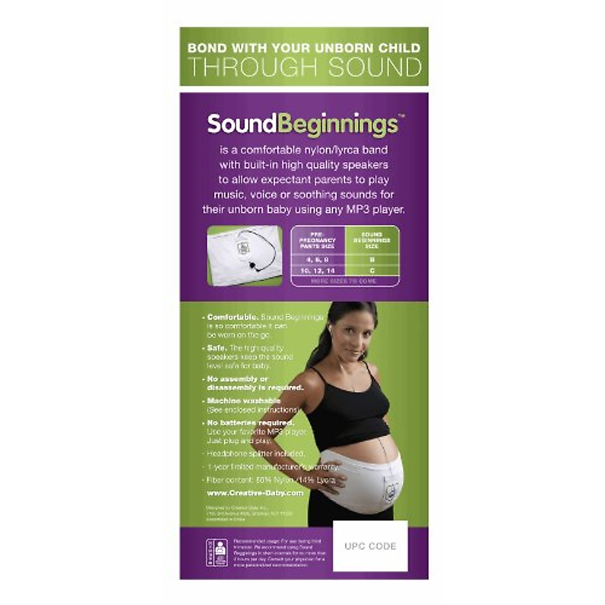 Sound Beginnings Audio Monitor, White, Medium Size C