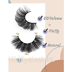 Eyelashes Mink Lashes Fluffy Natural Look Wispy Full Eye Lashes 8D 20 mm Long C Curl Strip Eyelashes Pack 10 Pairs Reusable Fake Eyelashes That Look Like Extensions by GODDVENUS