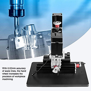 Mini Milling Machine, 60W 12000RPM Wood Plastic Milling Lathe Machine DIY Miller (100-240V US Plug)