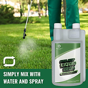 Opulent Blends Chelated Liquid Iron (32 fl. oz.) - Liquid Chelated Iron for Lawns, Trees, and Shrubs - 6.5% Iron - EDTA Free - Made in The U.S.A.